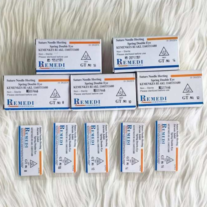 Jual Suture Needle Hecting GT. Jarum Hekting Kulit. Nald Heckting Kulit ...