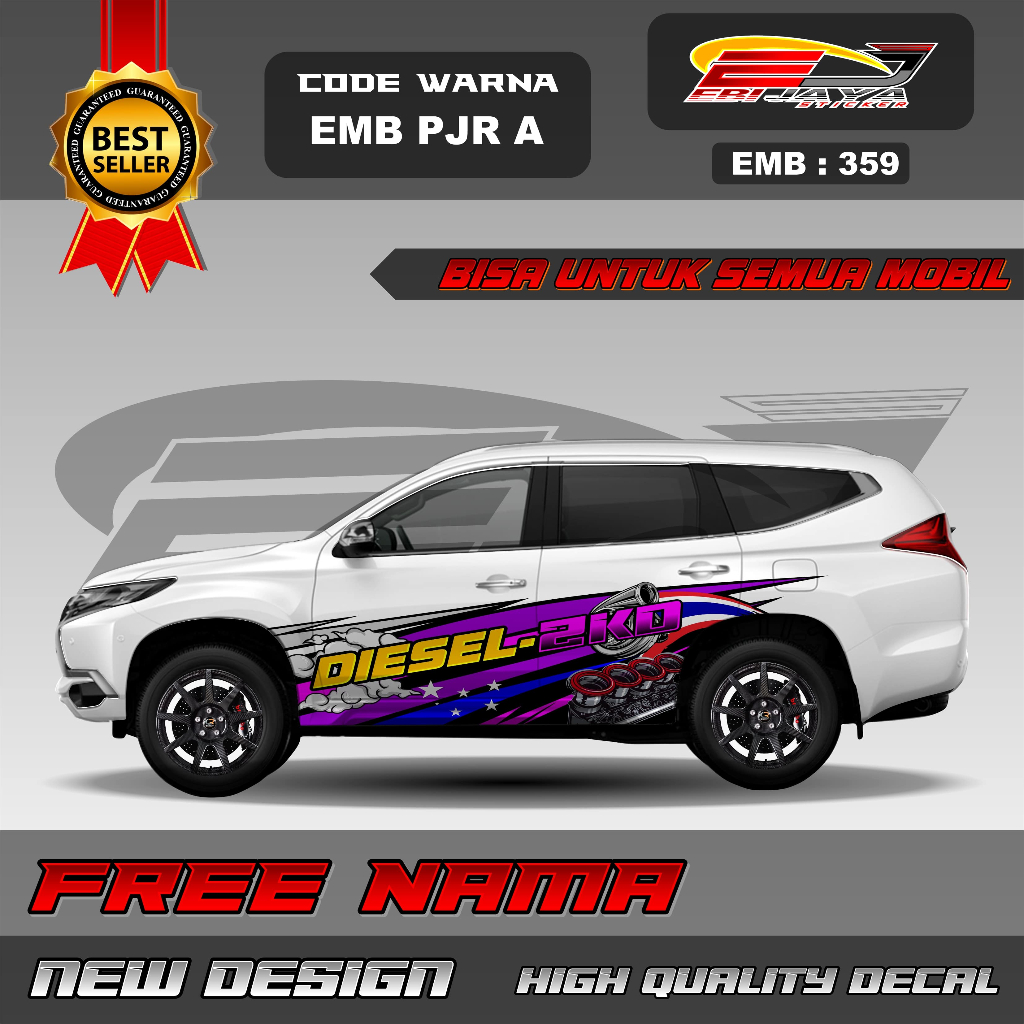 Jual STIKER MOBIL CUSTOM DESAIN NEW DECAL DESAIN THAYLOOK STYLE-STIKER ...