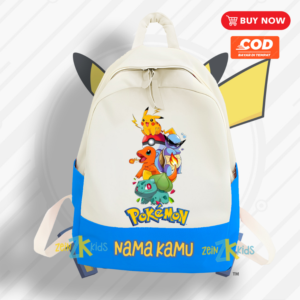 Jual Tas Anak Paud TK Pokemon / Tas Pokemon Anak | Shopee Indonesia