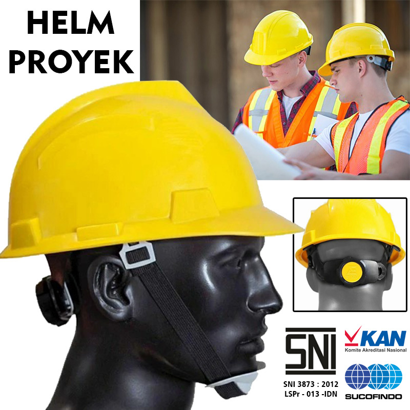 Jual Helm Proyek Safety Helmet SNI Enzo Construction Hat Helem Kerja ...