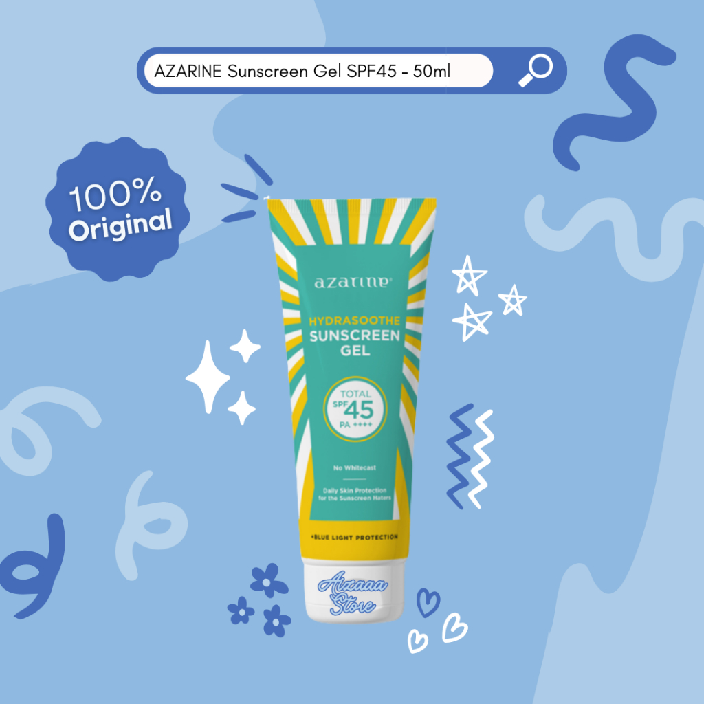 Jual AZARINE Hydrasoothe Sunscreen Gel SPF45 PA++++ ~ Sunscreen - 50ml ...