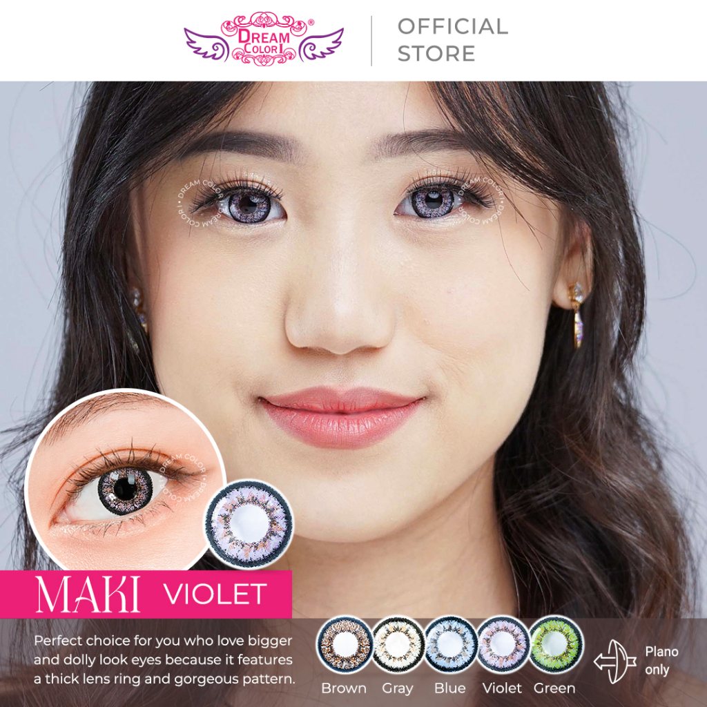 Jual DREAM COLOR I Softlens Maki Series MK Blue Brown Gray Green Violet ...