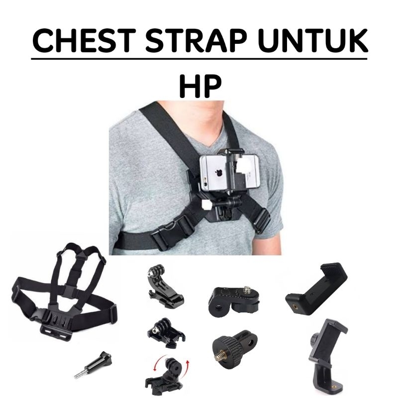 Jual Mount Holder Chest Strap Belt HP Holder U | Shopee Indonesia