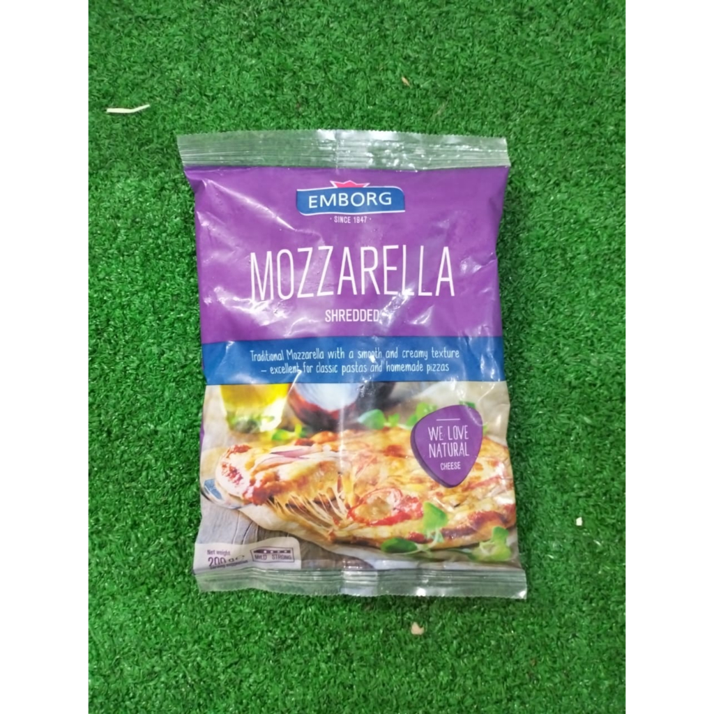 Jual emborg keju mozzarella parut 200g impor denmark | Shopee Indonesia