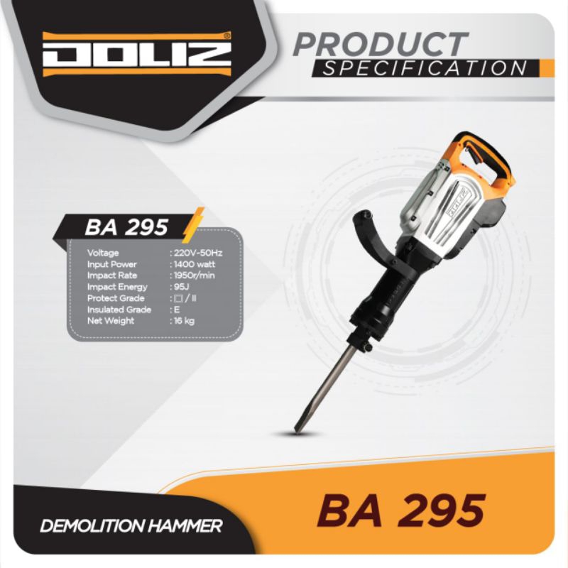 Jual Doliz Demolition Hammer BA 295 1400W 16 KG | Shopee Indonesia