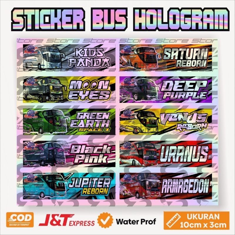 Jual Sticker Bus Hologram, Sticker Bus Isi 10pcs, Sticker Bus Viral ...