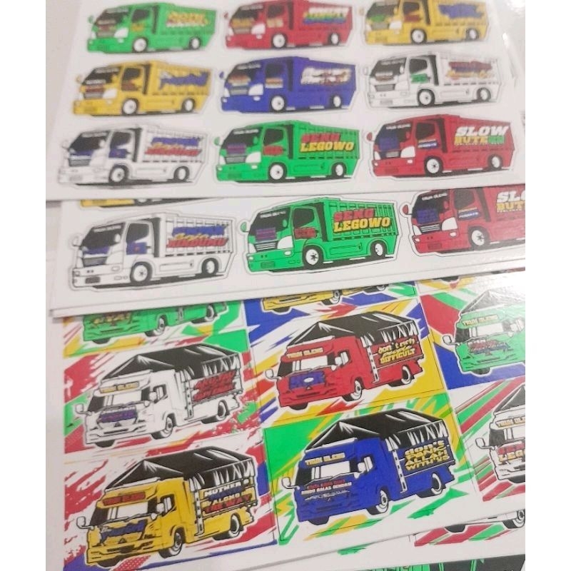Jual STIKER TRUK OLENG 1LEMBAR ISI 9 KOTAK/STIKER TRUK MANIA | Shopee ...