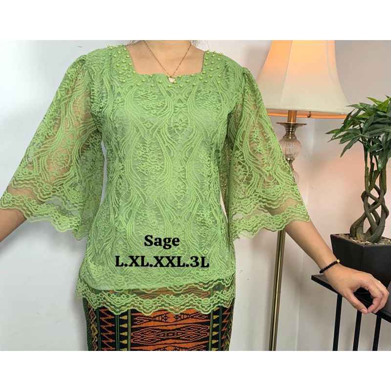 Jual Atasan Blouse Renda brokat | Shopee Indonesia