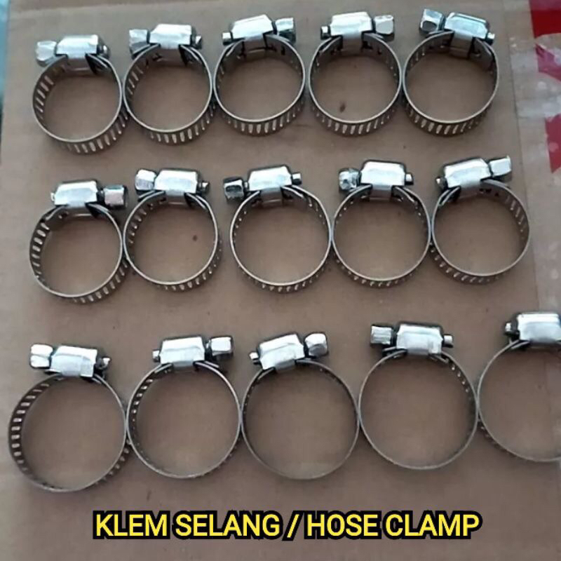 Jual Klem Selang Stainless Steel / Hose Clamp Stainless Tebal ukuran ...