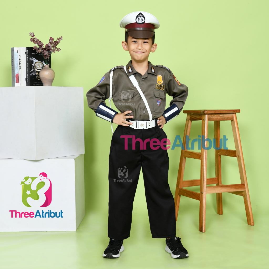 Jual Baju Polisi Lalu Lintas Polantas Anak Laki Laki Perempuan Seragam ...