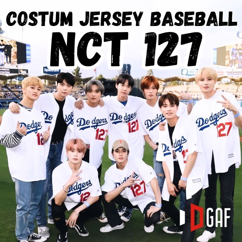Jual JERSEY BASEBALL NCT 127 Dodgers Official Pria Wanita - Costum ...