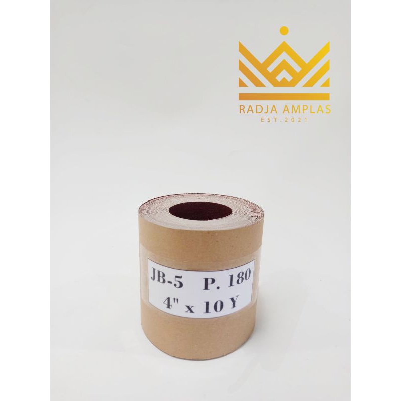 Jual Amplas ROLL Kain JB5 grit 180 4Inch x 10Yard ASLI | Shopee Indonesia