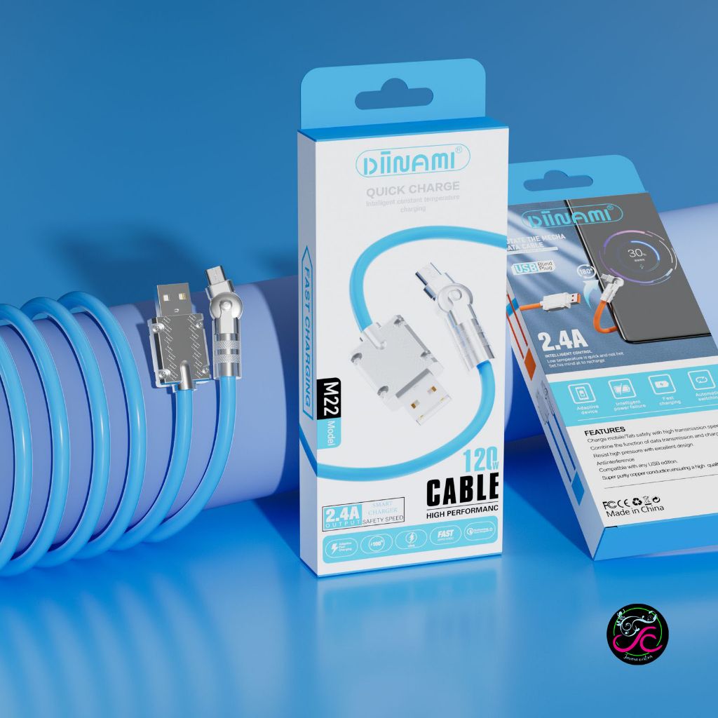 Jual DIINAMI m22 Kabel Data Fast Charging 120W 6A Desain Putar 180 ...