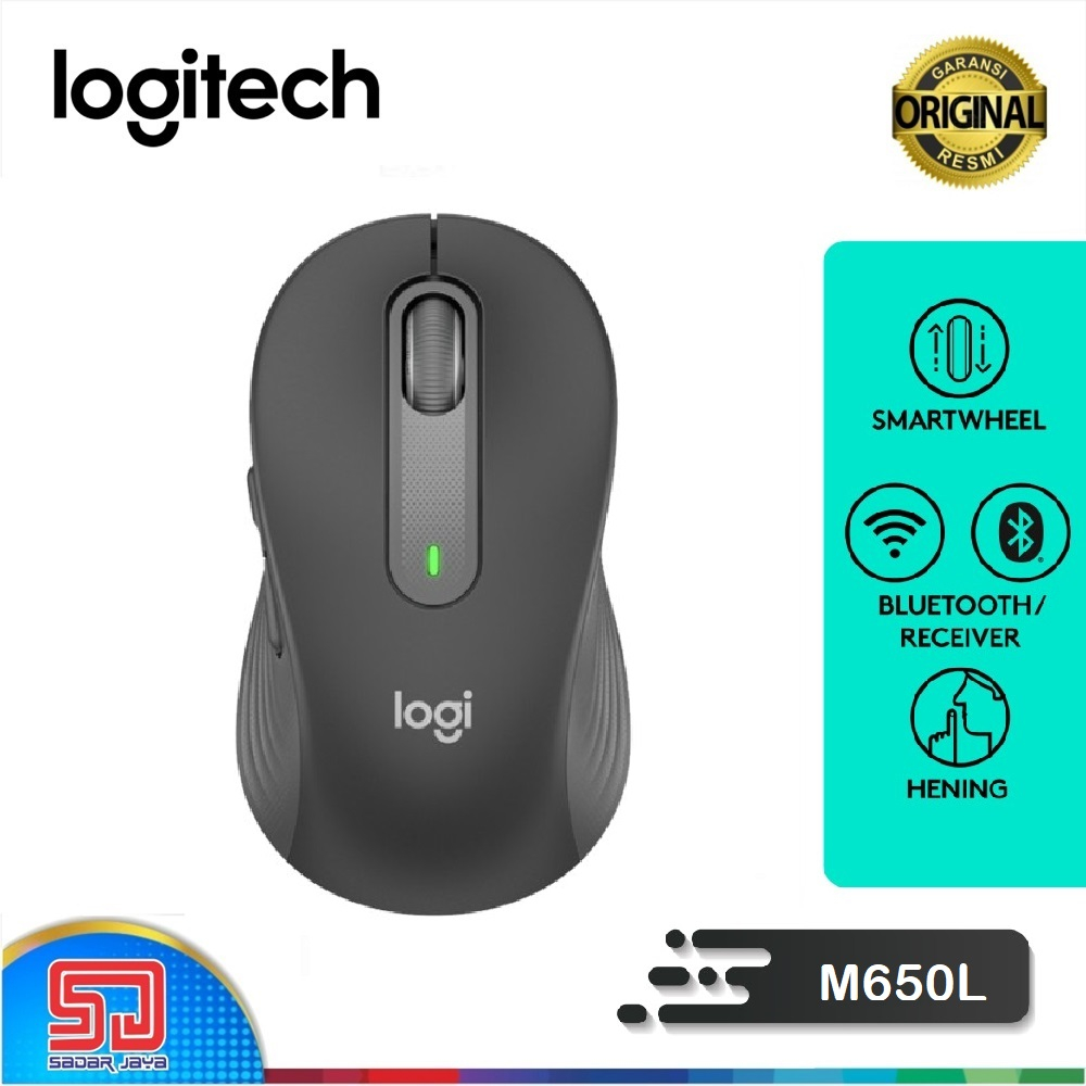 Jual Logitech Signature M650L Mouse Bluetooth Wireless Silent Tanpa ...