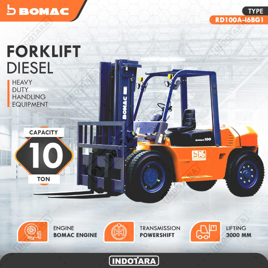 Jual Bomac Forklift Diesel 10T RD100A I6BG | Shopee Indonesia