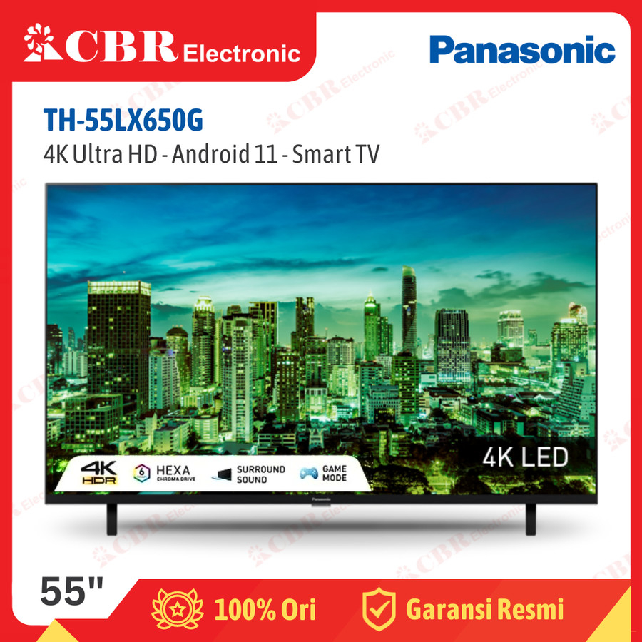 Jual TV Panasonic 55 Inch LED 55LX650G (4K UHD - Android 11 - Smart TV ...