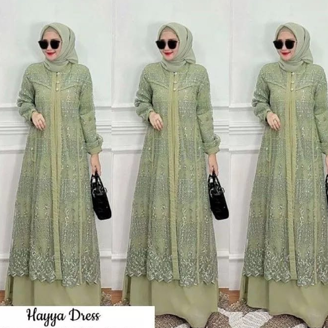 Jual Hayya Dress / New brukat /Gamis Muslim Hayya Dress Brukat Tulle ... Jual Hayya Dress / New brukat /Gamis Muslim Hayya Dress Brukat Tulle ...