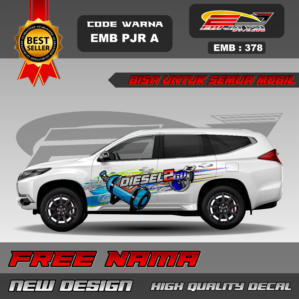 Jual STIKER VARIASI PAJERO, FORTUNER, NEW PANTHER, TERIOS-STIKER DECAL ...