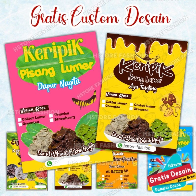 Jual Sticker Label Pisang Lumer Keripik Pisang Sticker Label Gratis