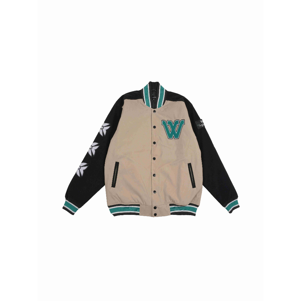 Jual W.Essentiels Jaket Steinway Collegiate Varsity Jacket Sand/Black ...