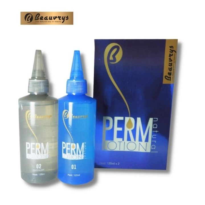 Jual Beauvrys Perm Lotion Natural/ Obat Keriting Rambut Step1 & Step2 ...