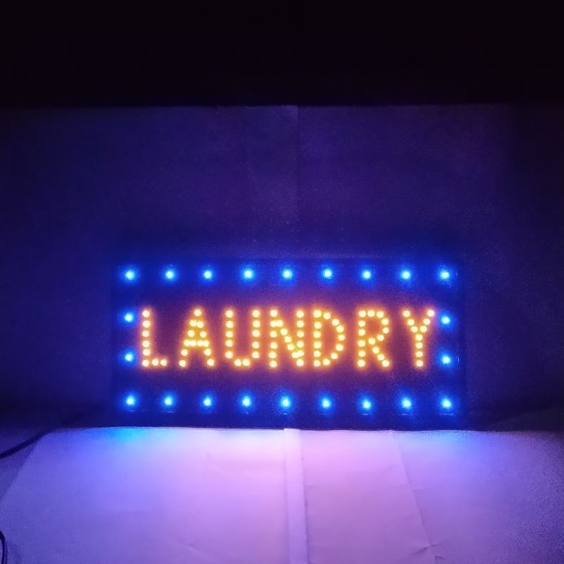 Jual LAMPU TULISAN laundry led sign | Shopee Indonesia