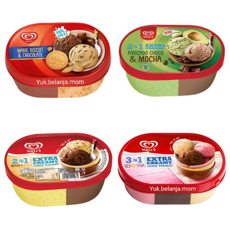 Jual ice cream walls 700ml | Shopee Indonesia