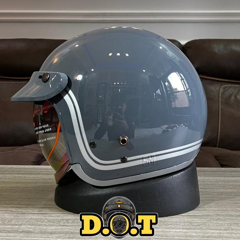 Jual HELM RETRO INJAK 06 INNER VISOR FULL LEHER SOLID STANDARD SNI ...