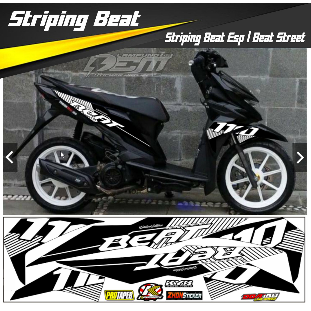 Jual Striping honda beat new esp beat street 2016/2019 simple elegan ...