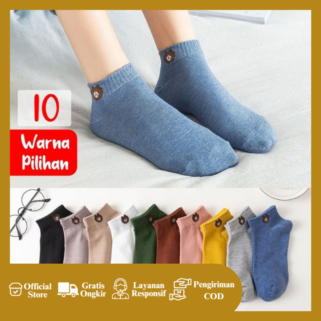 Jual Kaos Kaki Mini Bear Ankle Sock Bear Unisex Kaos Kaki Pendek Semata ...