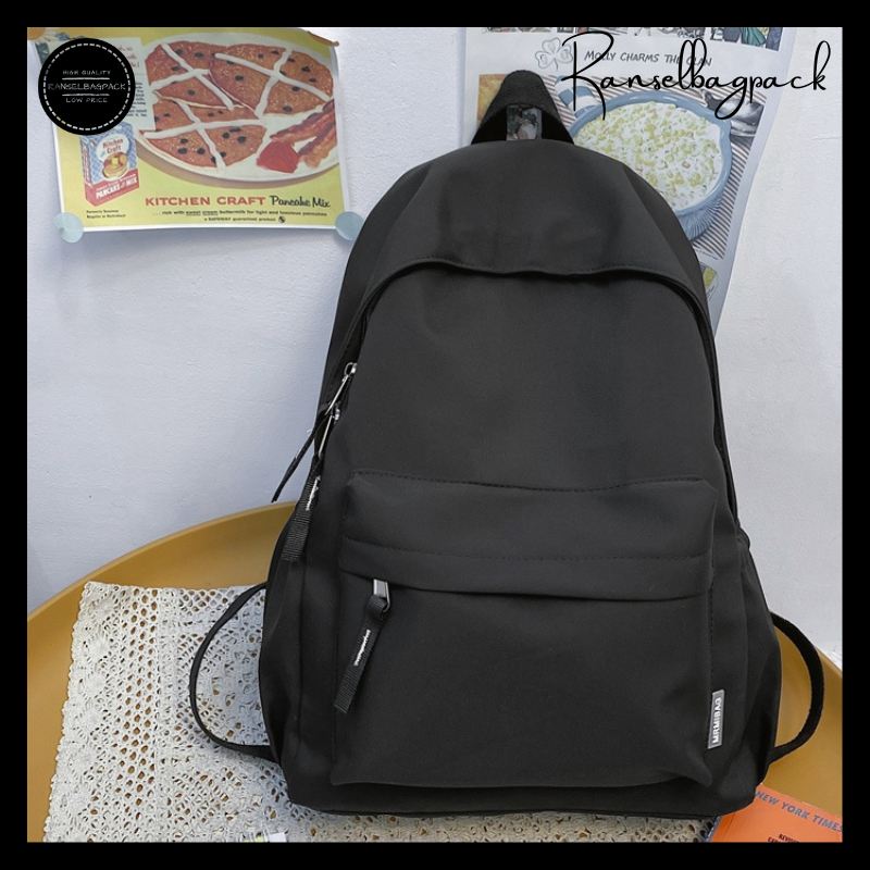 Jual TAS RANSEL WANITA BACKPACK KOREA ANTI AIR HITAM GENDONG PUNGGUNG ...