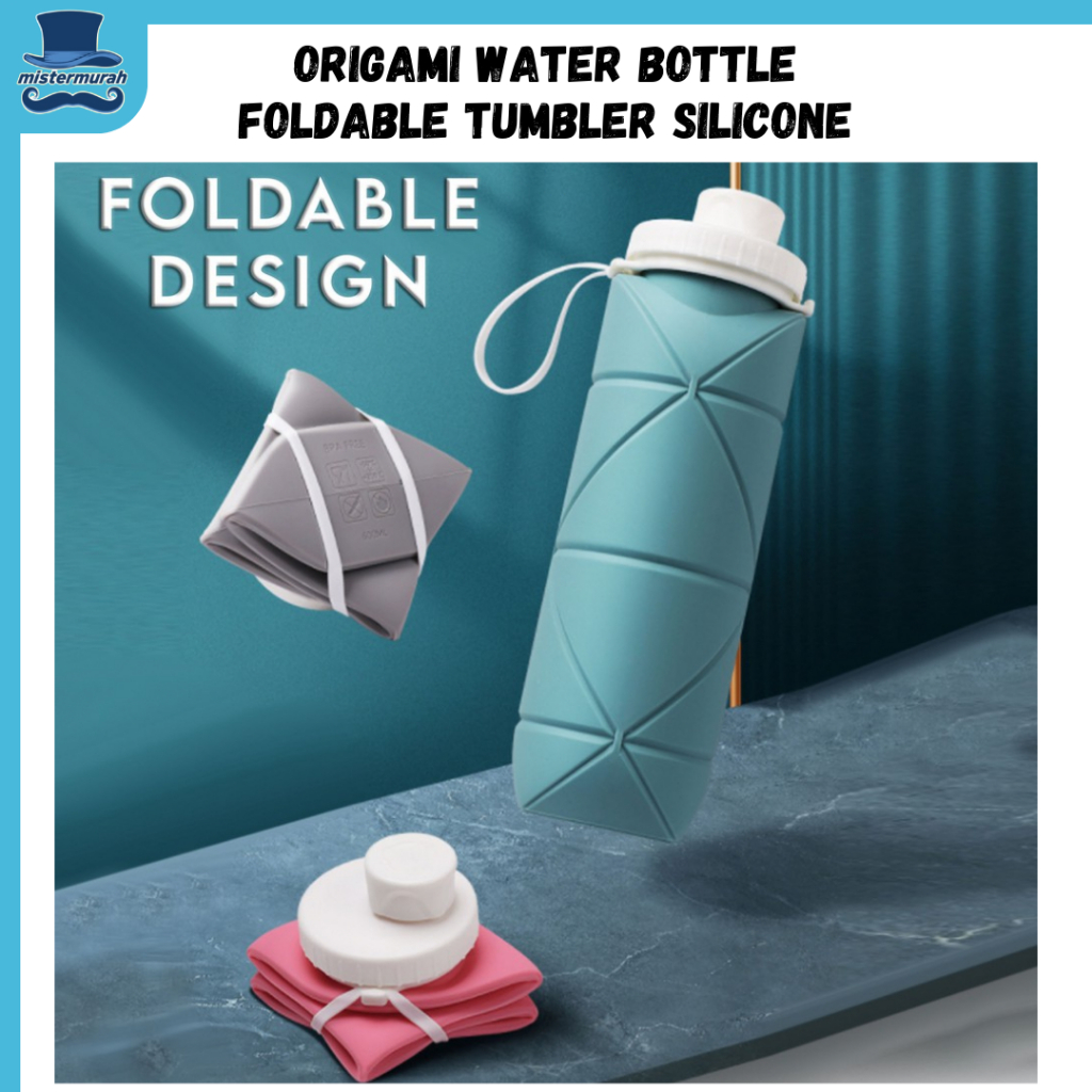 Jual Origami Water Bottle Foldable Silicone Collapsible Botol Minum ...