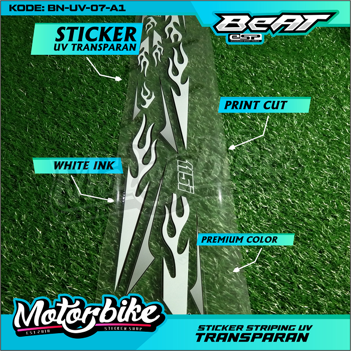 Jual STRIPING UV TRANSPARAN BEAT NEW STIKER MOTIF API SIMPEL CUSTOM ...