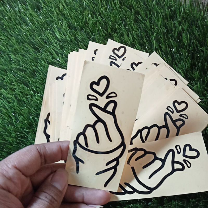Jual stiker sarangheyo /stiker tangan sarange ukuran 4x10cm | Shopee ...