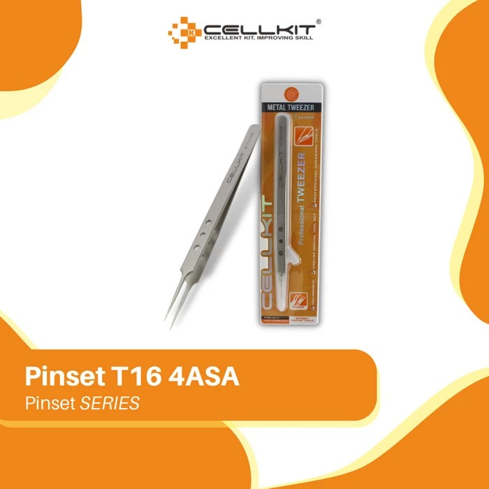 Jual PINSET LURUS STAINLESS STEEL CELLKIT T16 4ASA | Shopee Indonesia