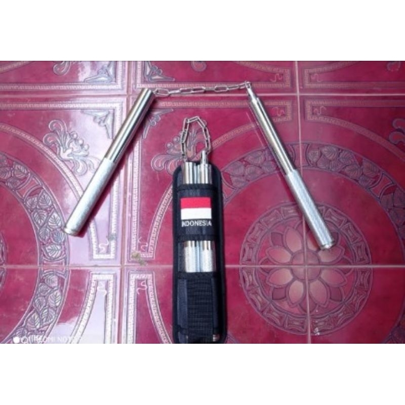 Jual DOUBLE STICK BESI SILVER | NUNCHAKU STAINLES | Shopee Indonesia