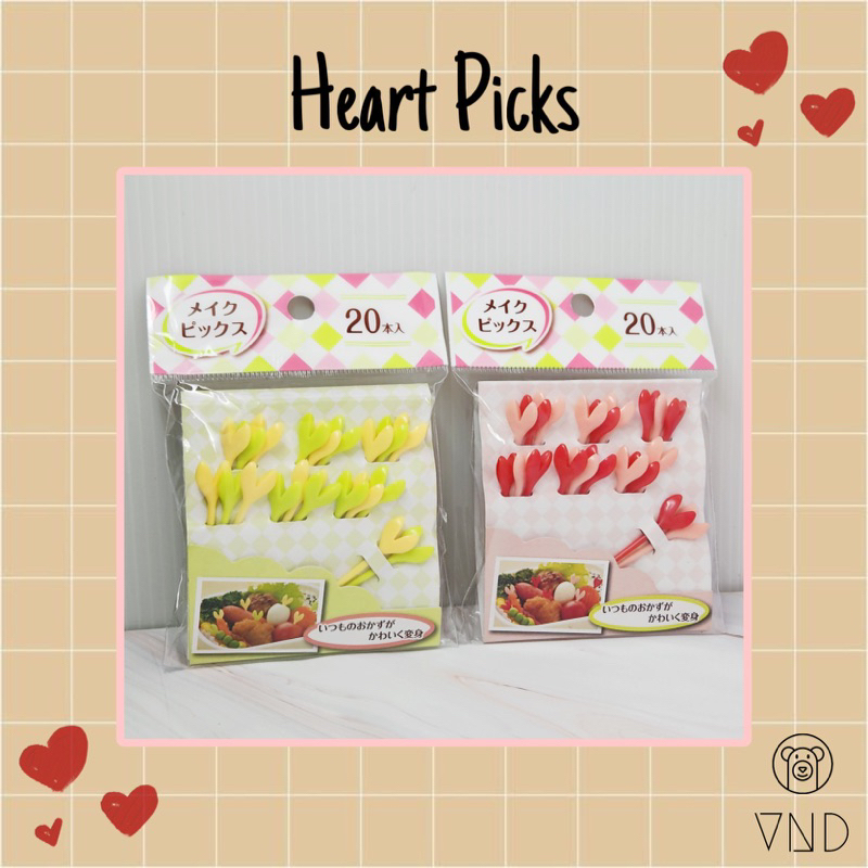 Jual Heart Picks Bento ORI Japan/ Tusuk Bento Hati/ Hiasan Bekal ...
