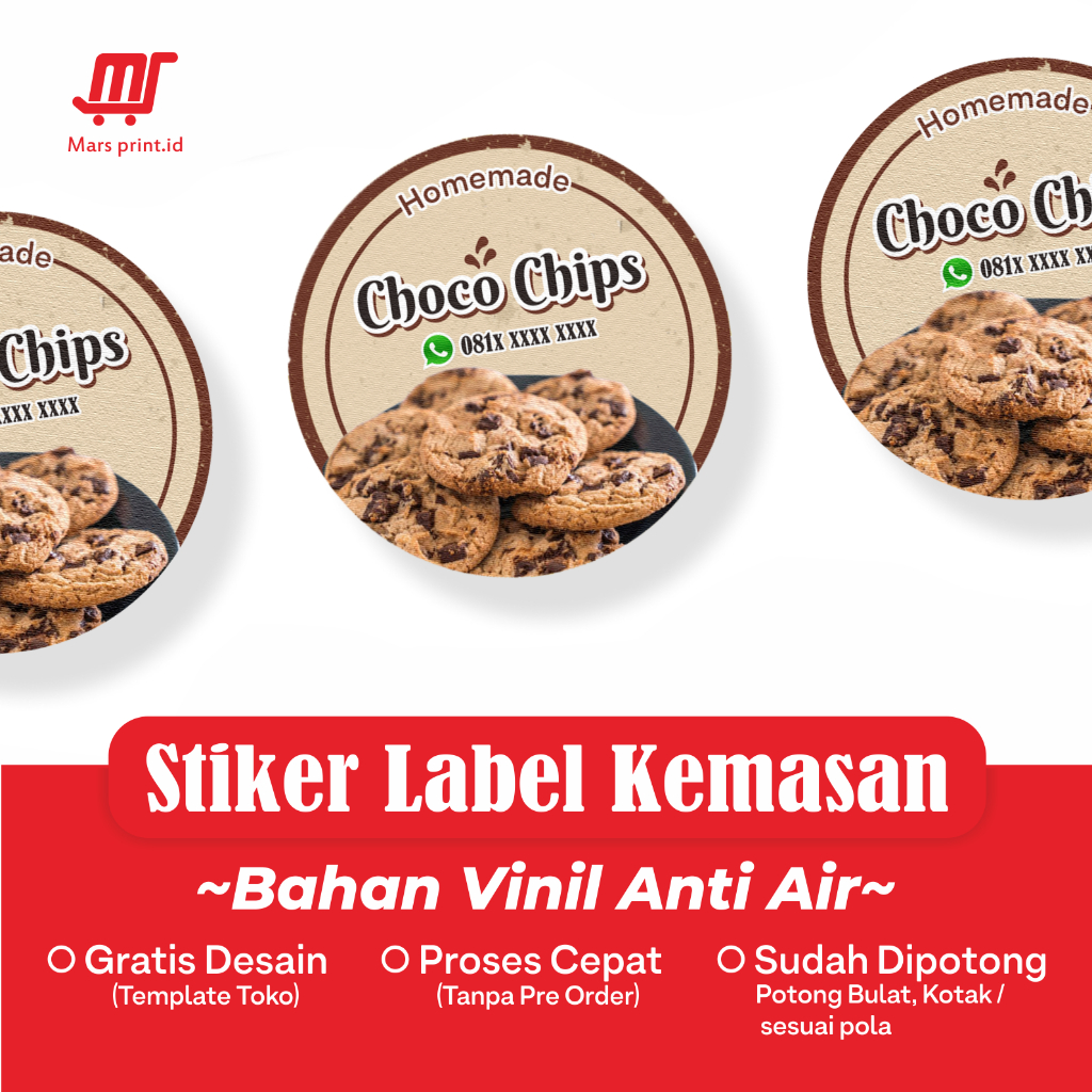 Jual [HARGA 1 PCS] Cetak Stiker Label Kemasan Bahan Vinyl Anti air ...