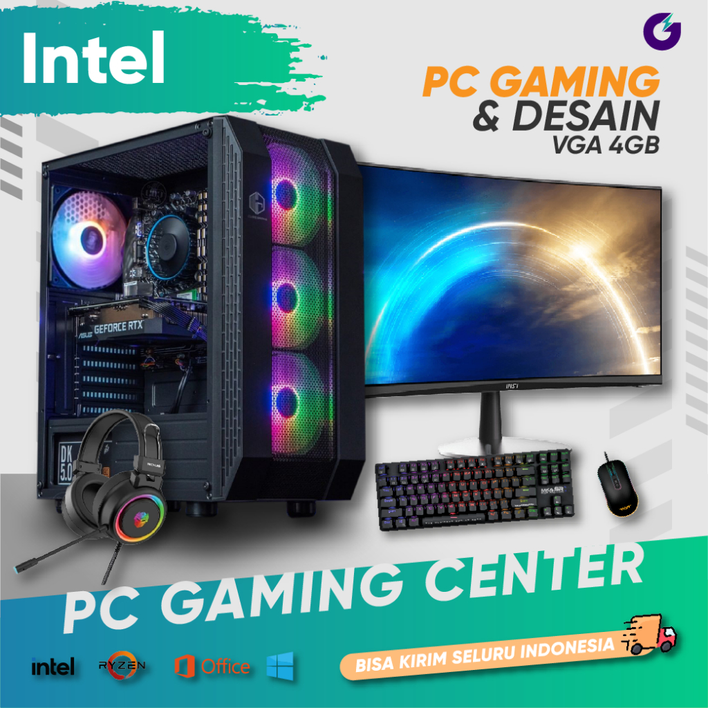 Jual PC GAMING FULL SET i5 RAM 16GB SSD 480GB VGA 4GB PC RAKITAN FULLSET MONITOR KOMPUTER GAME ...