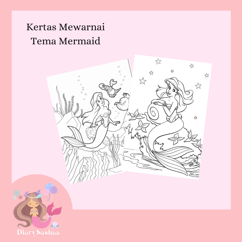 Jual Diarysashaa~Kertas Belajar Sketsa Mewarnai Gambar Edukatif Anak ...
