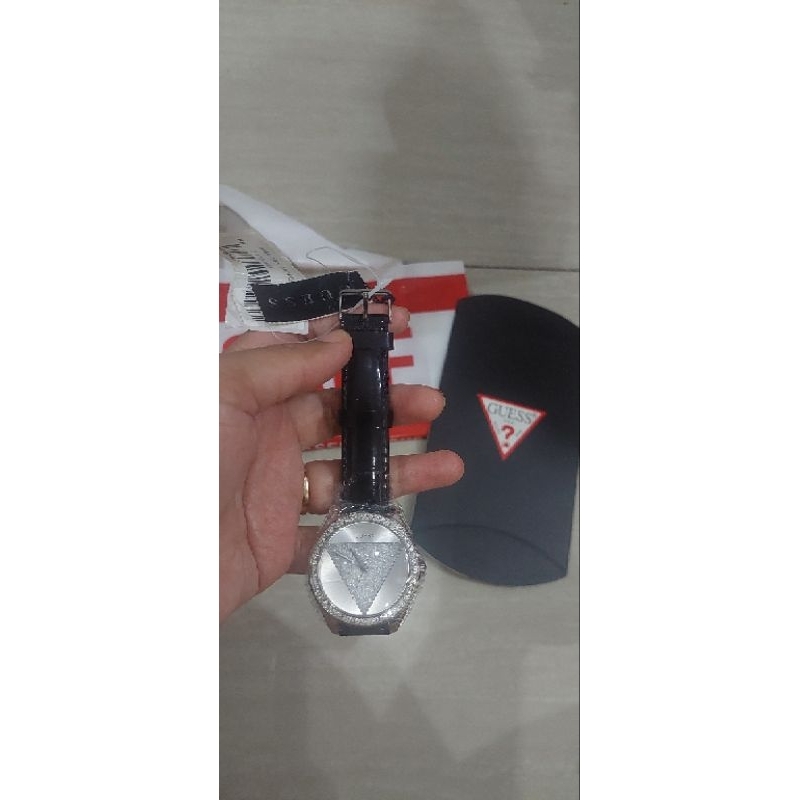Jual Jam guess original mall sale black white | Shopee Indonesia