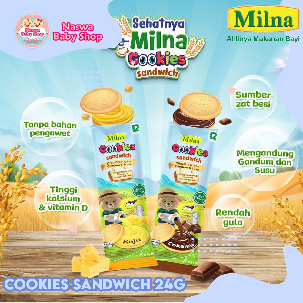 Jual Milna Cookies Sandwich Snack Cemilan Anak 24g | Shopee Indonesia