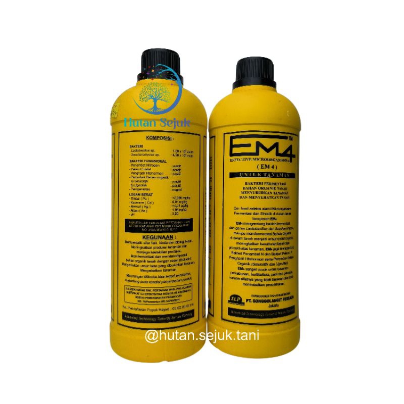 Jual EM4 PERTANIAN 1 LITER PUPUK ORGANIK TANAMAN | Shopee Indonesia