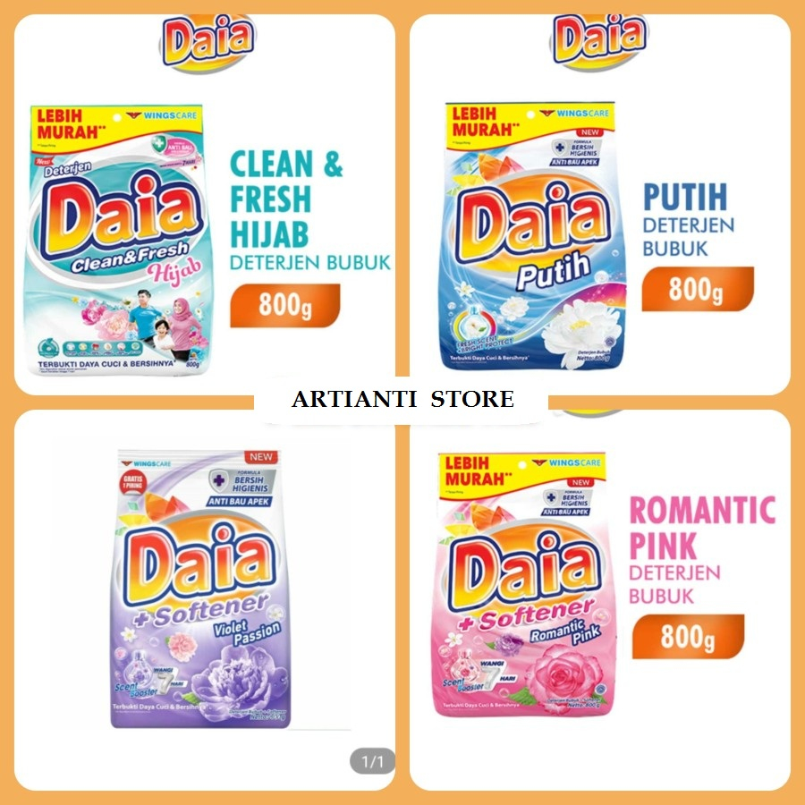 Jual Daia Detergent bubuk 800gr | Shopee Indonesia