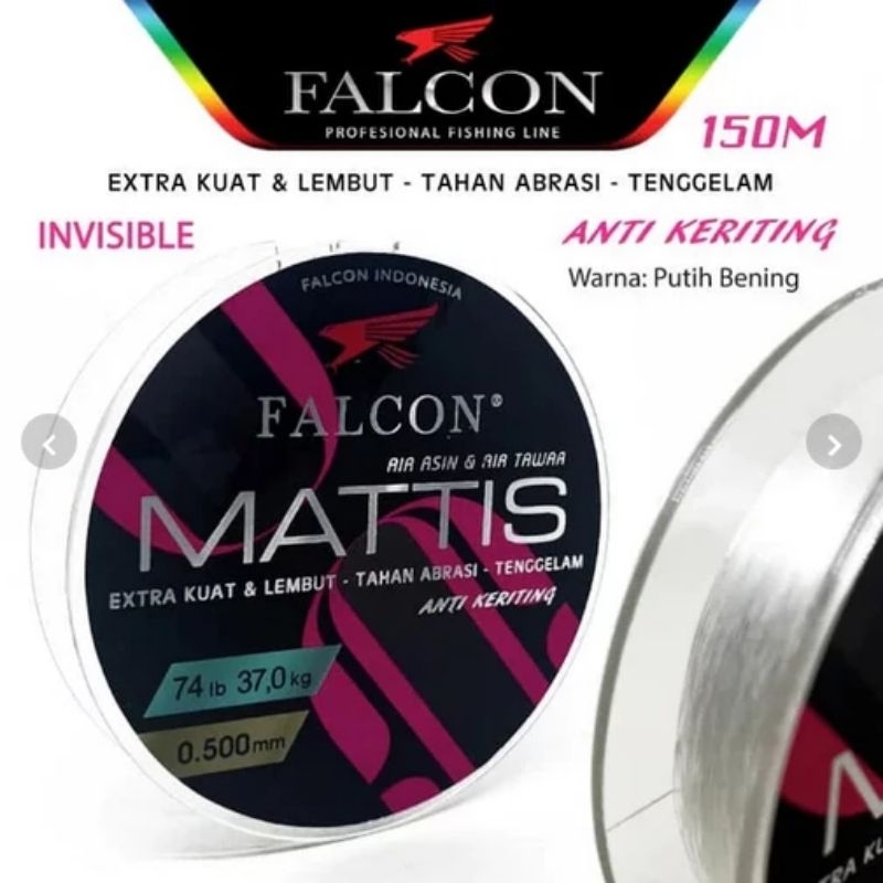 Jual SENAR FALCON MATTIS 150 METER SENAR PANCING NILON GALATAMA ...