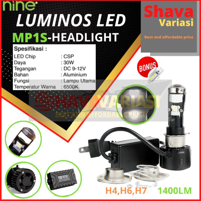 Jual Lampu LED NINE LUMINOSLED MP1S mini projector cut off untuk motor ...