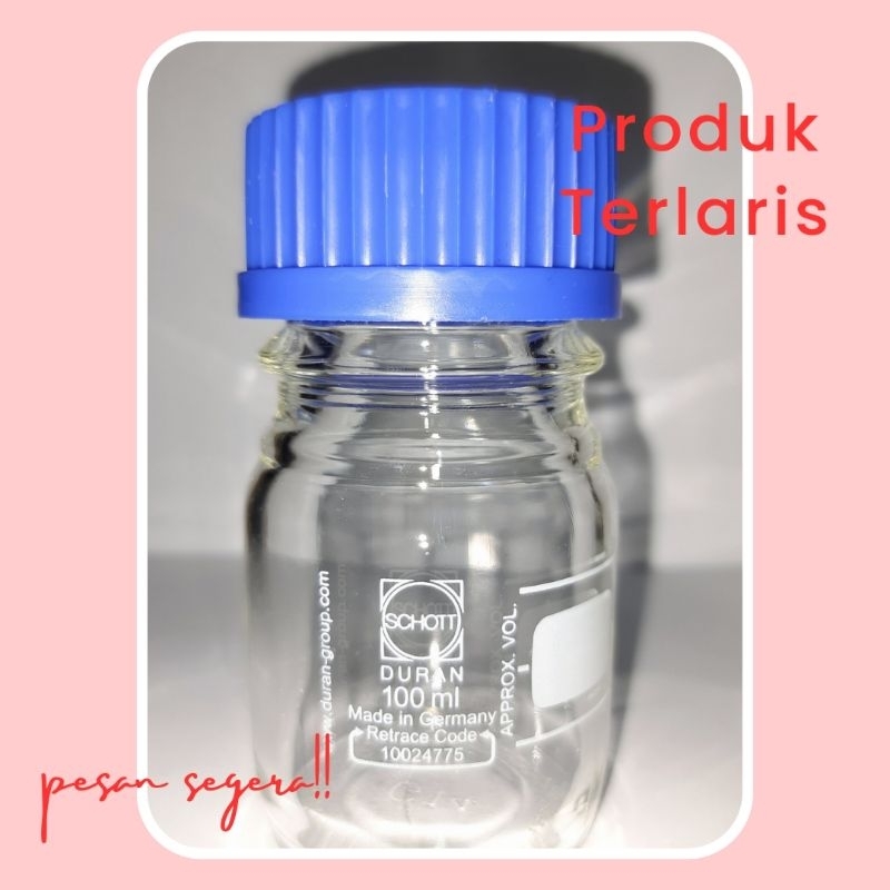 Jual Botol laboratorium tutup biru / Laboratory bottle 100ml Duran ...