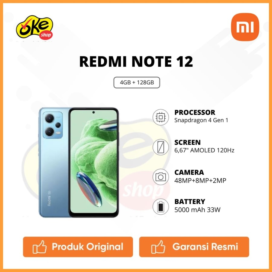 Jual Xiaomi Redmi Note 12 (4/128GB) - Garansi Resmi Xiaomi | Shopee ...
