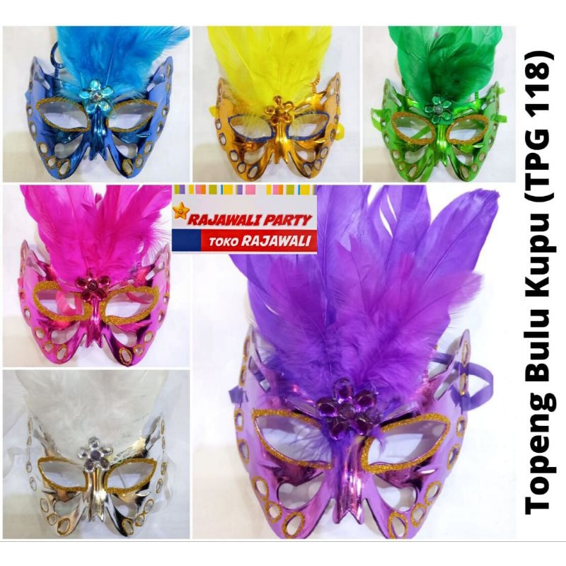 Jual Topeng Bulu Kupu/Topeng Pesta/Topeng Ultah/Topeng Halloween ...