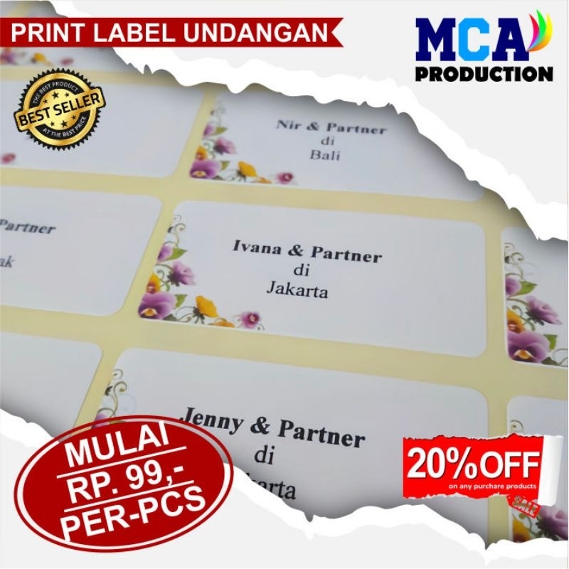 Jual Print Label Undangan Wedding/Khitanan Keren Murah | Shopee Indonesia